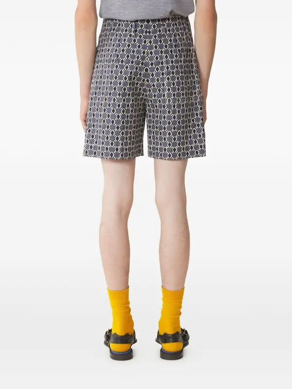 LANVIN Geometric Print Shorts - Gray