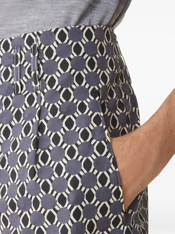 LANVIN Geometric Print Shorts - Gray