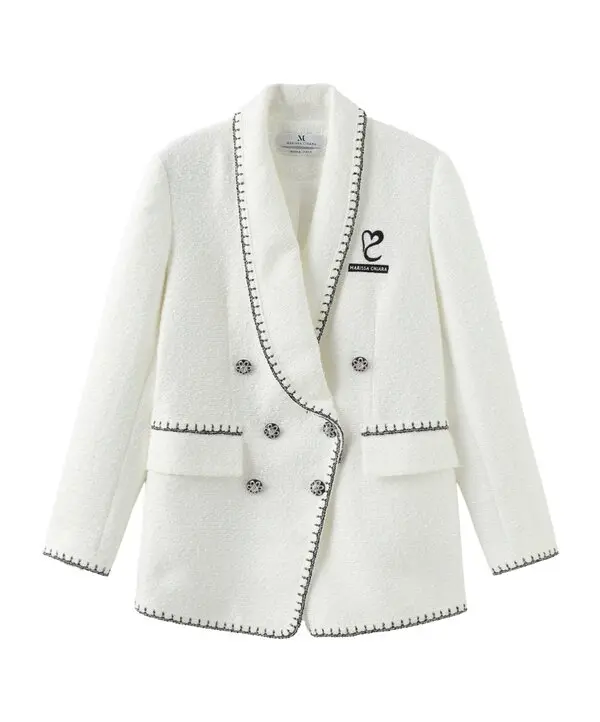 MARISSA CHIARA Logo Blazer - White