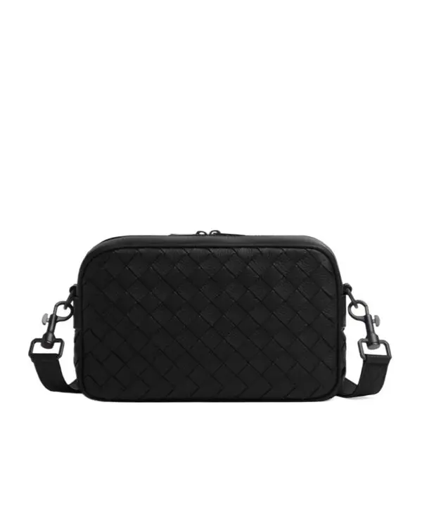 Bottega Veneta Small Intrecciato Camera Bag - Black