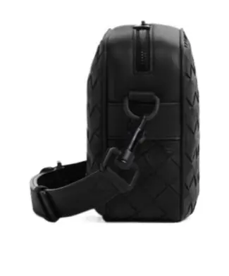 Bottega Veneta Small Intrecciato Camera Bag - Black