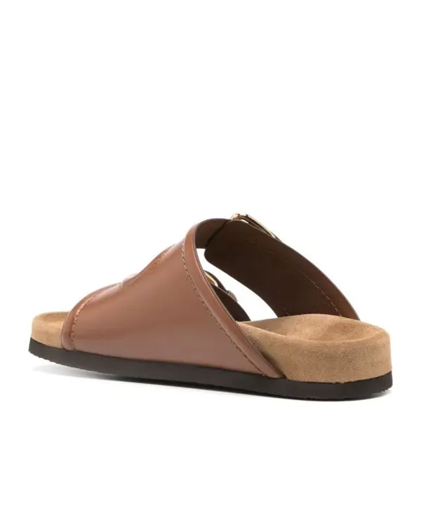 Valentino Garavani Logo Plaque Double-strap Slip-on Slides