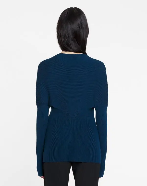 LANVIN V-neck Buttoned Long-sleeve Cardigan - Blue
