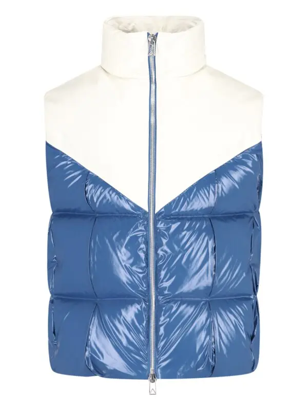 Bottega Veneta Zipper Quilted Vest - Blue