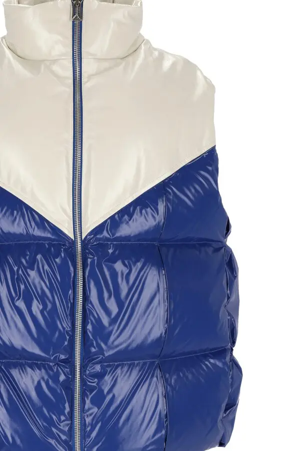 Bottega Veneta Zipper Quilted Vest - Blue