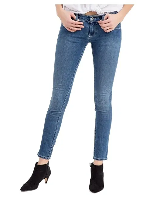 Emporio Armani Logo Straight Jeans - Blue