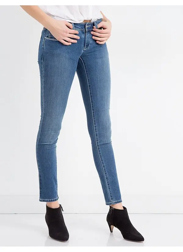 Emporio Armani Logo Straight Jeans - Blue