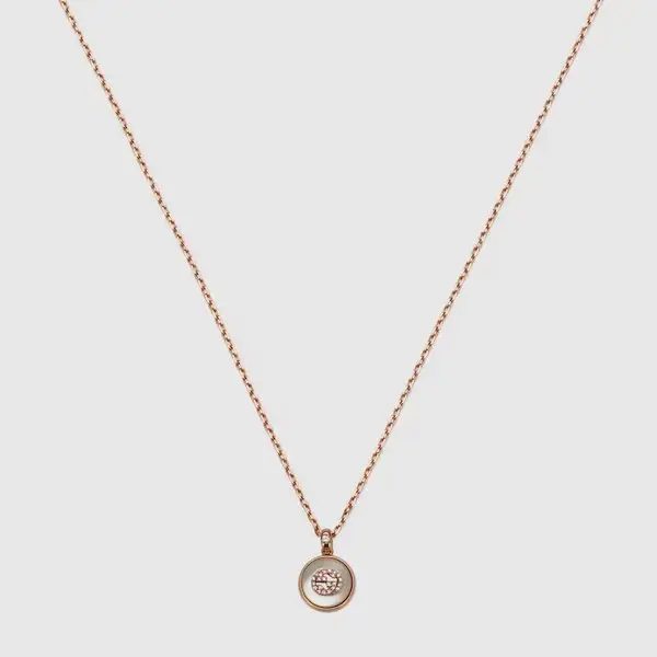 Gucci Interlocking 18k Diamond Necklace