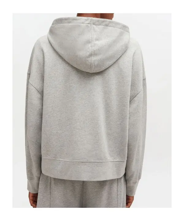 GANNI Essential Zip Hoodie - White