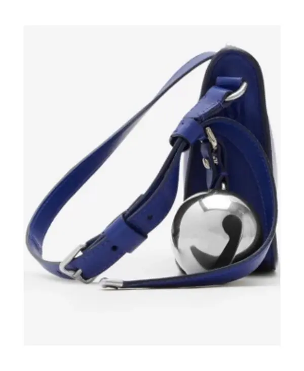 Burberry Sling Shield Bell-charm Zipped Shoulder Bag - Knight Blue