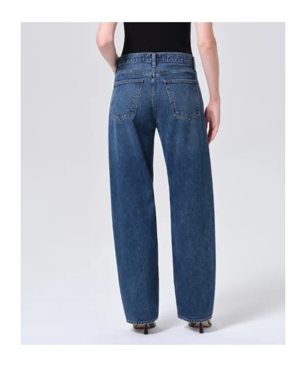 AGOLDE High-rise Wide-leg Jeans With Button Detail - Blue