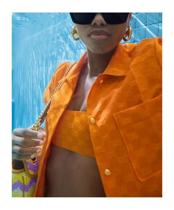 Gucci Gg Gabardine Crop Top
