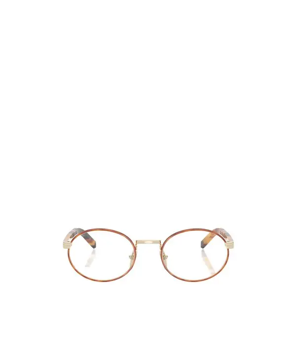 Prada Oval Frame Glasses - Nude