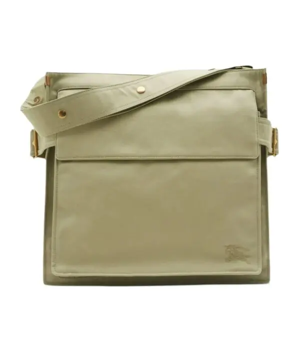 Burberry Logo Embroidered Trencn Tote Bag - Green