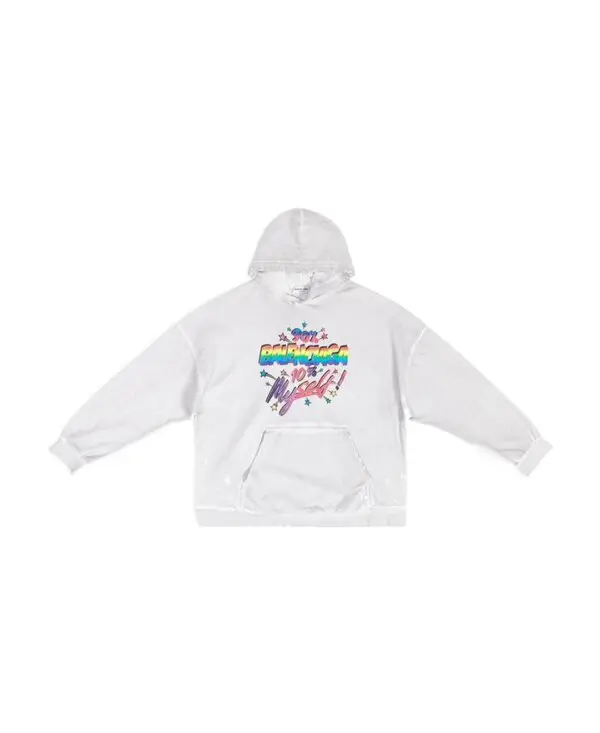 Balenciaga Graphic Printed Long Sleeve Hoodie