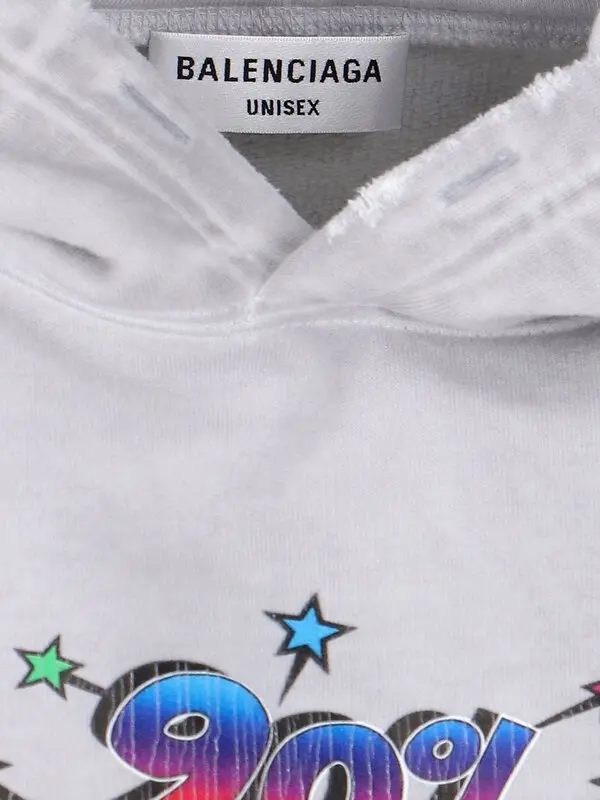 Balenciaga Graphic Printed Long Sleeve Hoodie