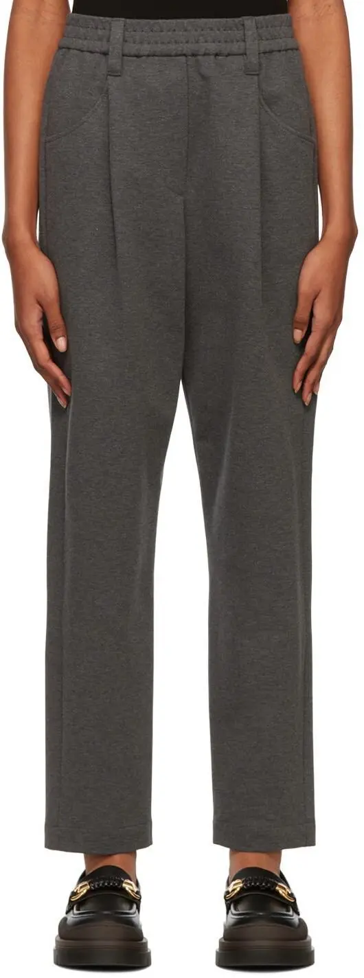 Brunello Cucinelli Straight-leg Cropped Sweatpants - Grey