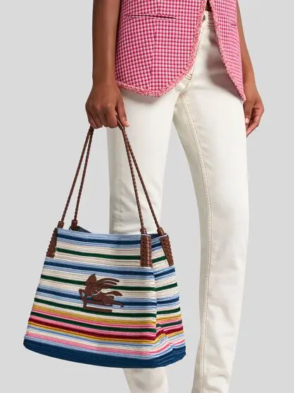 Etro Pegaso Symbol Medium Libra Tote Bag - Multicolor