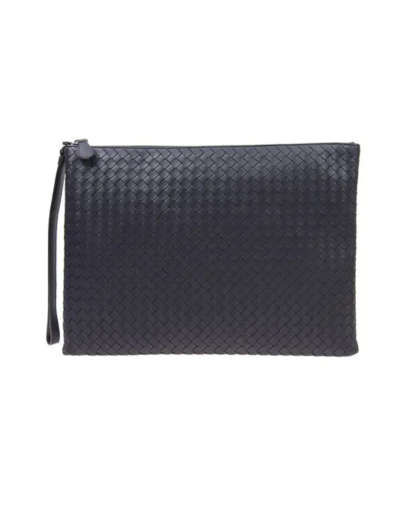 Bottega Veneta Intrecciato Clutch Bag - Black