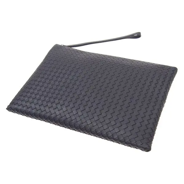 Bottega Veneta Intrecciato Clutch Bag - Black