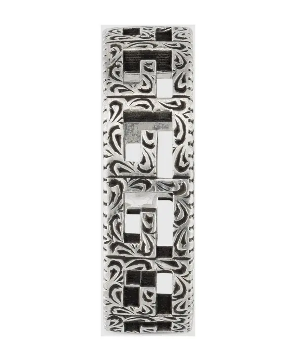 Gucci Sterling Silver Square G Ring