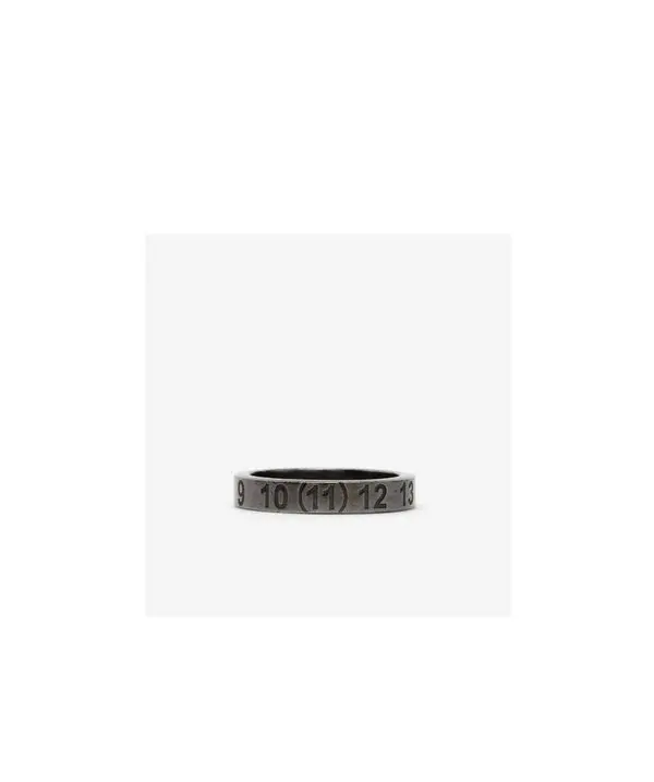 MAISON MARGIELA Logo Engraved Ring - Black