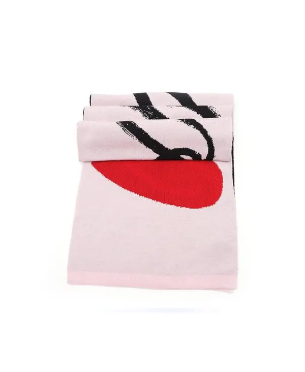 Moschino Wool Scarf With Love Pattern
