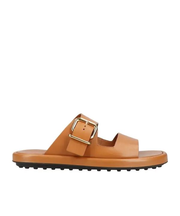 TOD'S Double Strap Slides With Buckle Detail