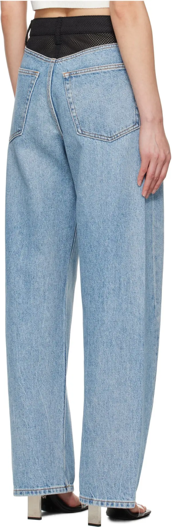 Alexander Wang Mesh Back Wide-leg Jeans