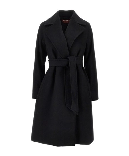 Max Mara Dravenna Belted Coat - Black