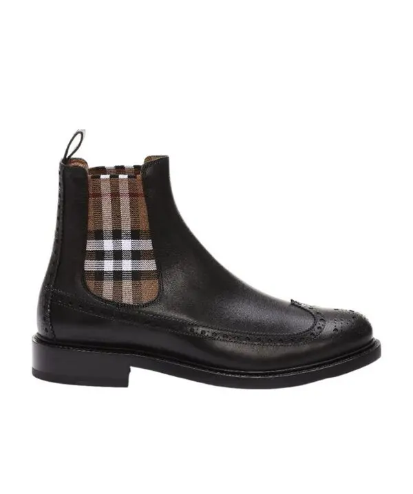 Burberry Vintage Check Round-toe Chelsea Boots