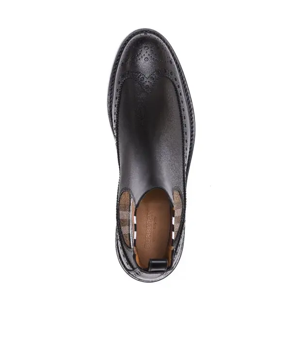 Burberry Vintage Check Round-toe Chelsea Boots