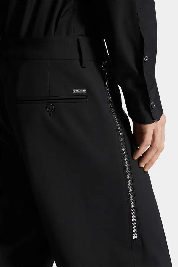 Dsquared2 Relaxed Fit Pants With Side Zip Detail