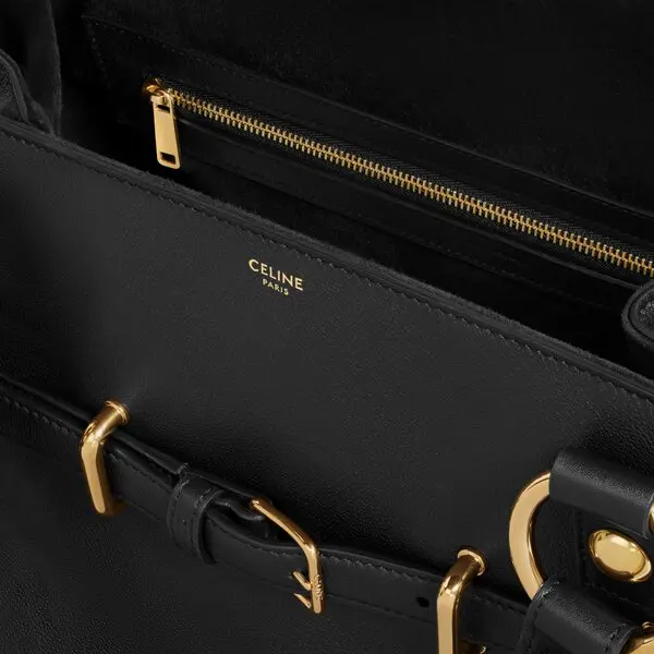 Celine Medium Anita Bag In Supple Calfskin - Black