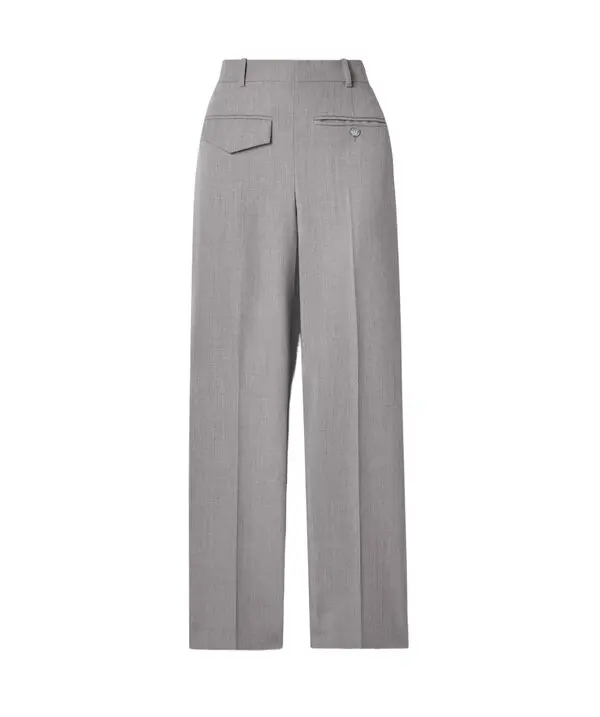 Victoria Beckham Plaid Wide-leg Trousers