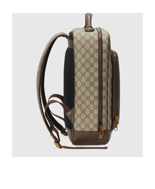 Gucci Ophidia Gg Supreme Canvas Leather Backpack - Green