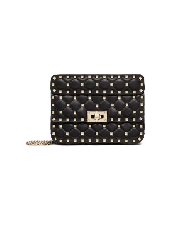Valentino Garavani Rockstud Spike Small Shoulder Bag - Black
