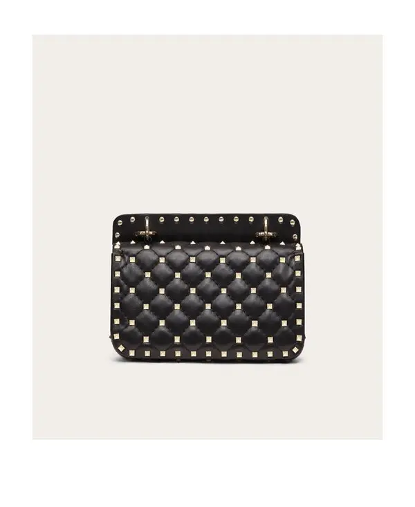 Valentino Garavani Rockstud Spike Small Shoulder Bag - Black