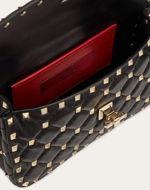 Valentino Garavani Rockstud Spike Small Shoulder Bag - Black