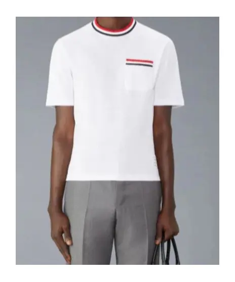 Thom Browne Pointelle-knit Crewneck T-shirt - White