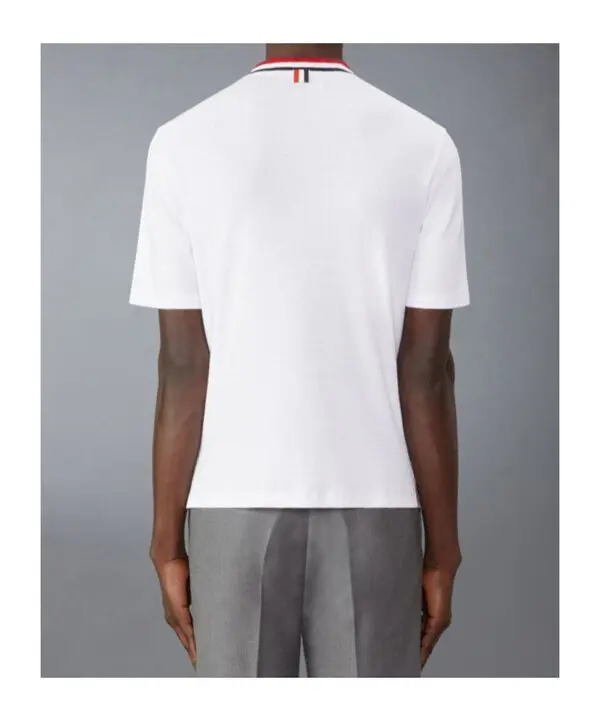 Thom Browne Pointelle-knit Crewneck T-shirt - White