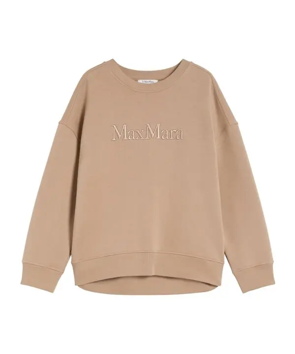 Max Mara Embroidered Crewneck Sweatshirt - Biscuit Color