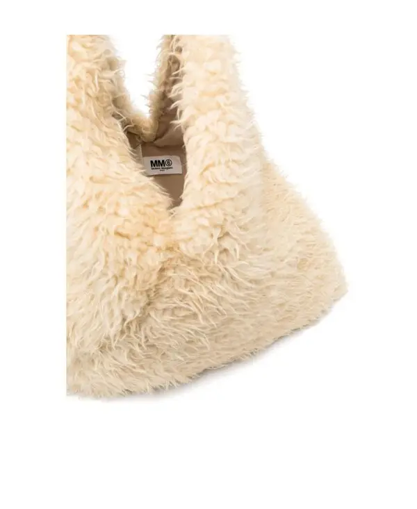 MAISON MARGIELA Japanese Faux-fur Shoulder Bag - Nude