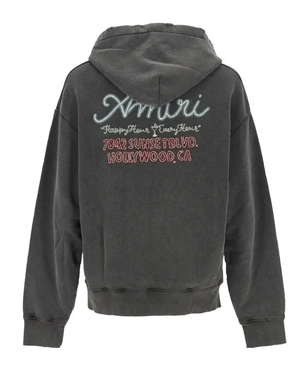 Amiri Logo Embellished Vintage Effect Hoodie - No