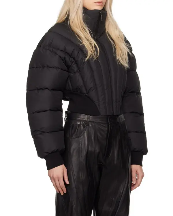 MUGLER Quilted Zip-up Jacket