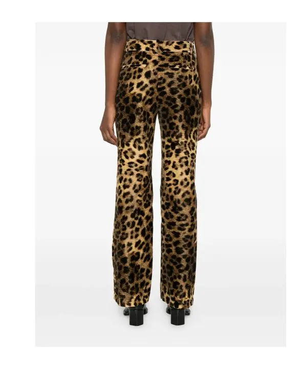 Ba&sh Leopard Print Flared Trousers