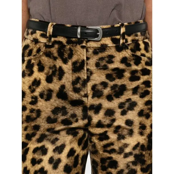 Ba&sh Leopard Print Flared Trousers