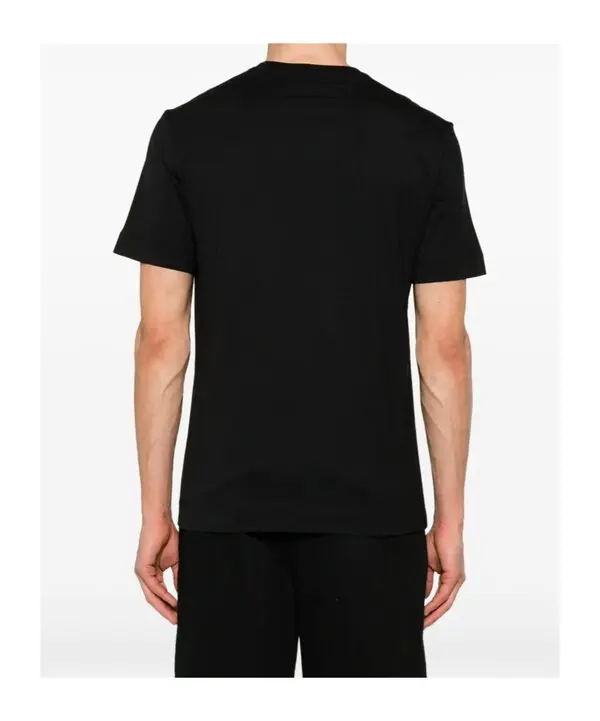 Zegna Logo Embroidered Crewneck T-shirt - Black