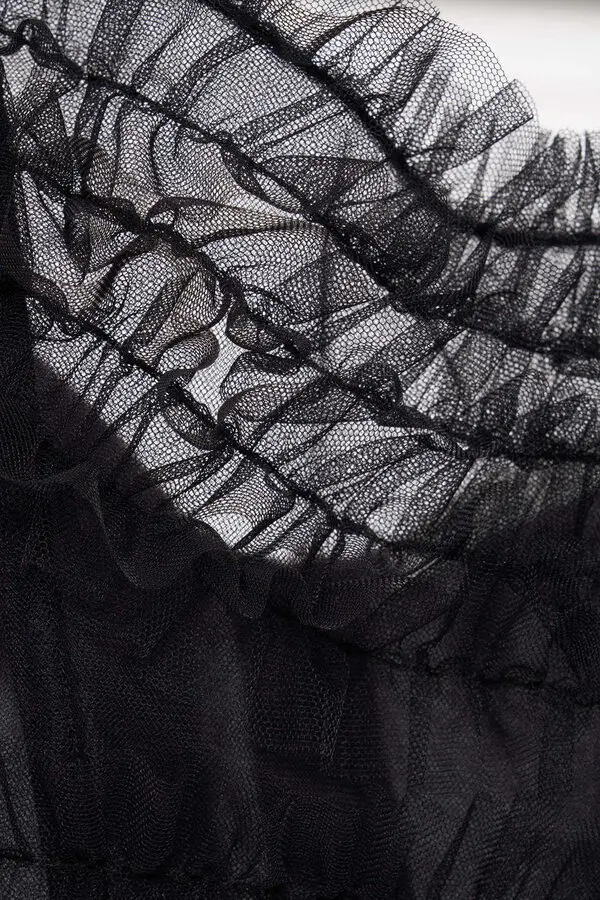 Alessandra Rich Ruched Tulle Bustier