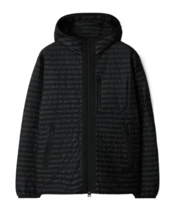 Burberry Quilted Nylon Hooded Jacket - Black